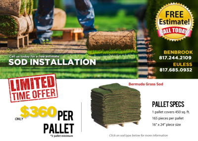 Bermuda Grass Sod Pallet - Premier Nursery - Plant Nursery